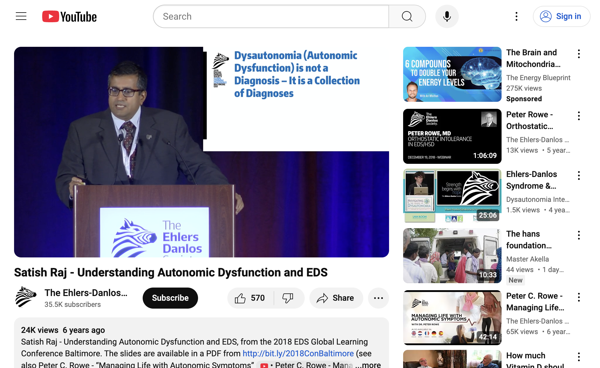 Satish Raj - Understanding Autonomic Dysfunction and EDS - Triad Library